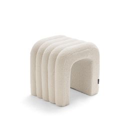 Drawer Polsterhocker, Wei&szlig;, Textil, 41x42x35 cm, Wohnzimmer, Hocker