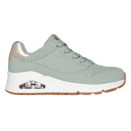 Skechers - "Uno Stand On Air" Sneaker f&uuml;r Damen, Keilabsatz (Salbei/Gold metallic)