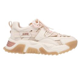 Steve Madden - "Kingdome" Sneaker f&uuml;r Damen, niedrig geschnitten (Cremefarbe/Ros&eacute;gold)
