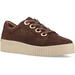 Hush Puppies Tamsin Wildleder Damen Schokoladenfarbene Slim Fit Sneakers