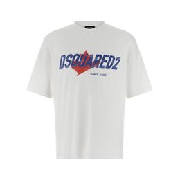 Dsquared2 Dsquared&sup2; Wei&szlig;es Baumwoll-T-Shirt