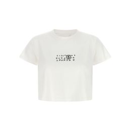 MM6 Maison Margiela Wei&szlig;es Baumwoll-T-Shirt