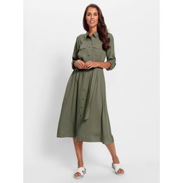 Heine Damen Webkleid, Gr&uuml;n, Gr. 40, Businesskleider, Material: Lyocell
