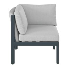 Dieter Knoll Collection Dieter Knoll Loungeeckteil, Anthrazit, Grau, Metall, Textil, F&uuml;llung: Schaumstoff, 76x73x76 cm, Loungem&ouml;bel