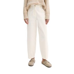 Marc O'Polo MARC O'POLO Damen 7/8-Hose "MINU Barrel"wei&szlig; cotton, Gr. 38, Twill, Obermaterial: 98% Baumwolle, 2% Elasthan, Hosen, Model Minu barrel aus Organic