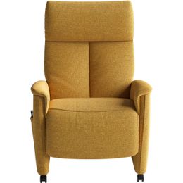 Sit & More TV-Sessel SIT & MORE, B:87cm H:112cm T:89cmmustard, 100% Polyester, Sessel, "Cremona Comfort Plus", bis 200 Kg belastbar, mit Herz-Waage Funktion