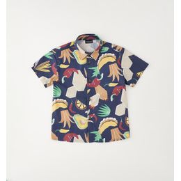 sarabanda Jungen Businessshirt "BABY BOY SUMMER SHIRT"wei&szlig;, blau, Gr. 98, 69% Baumwolle, 27% Polyamid, 4% Elasthan, Shirts