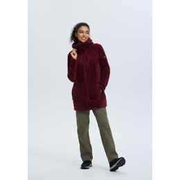 Icepeak Damen Fleecejacke "Icepeak CHELLES", rot, Gr. S, Obermaterial: 100% Polyester, Jacken, mit verstellbarer Kapuze, schnell trocknend, aus