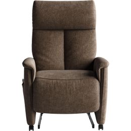 Sit & More TV-Sessel SIT & MORE, B:87cm H:114cm T:89cmbraun, 100% Polyester, Sessel, "Cremona Comfort Plus", bis 200 Kg belastbar, mit Herz-Waage Funktion