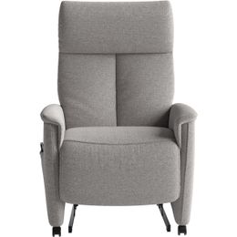 Sit & More TV-Sessel SIT & MORE, B:87cm H:121cm T:89cmgrau, 100% Polyester, Sessel, "Cremona Comfort Plus", bis 200 Kg belastbar, mit Herz-Waage Funktion