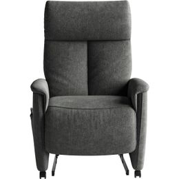Sit & More TV-Sessel SIT & MORE, B:87cm H:121cm T:89cmdunkelgrau, 100% Polyester, Sessel, "Cremona Comfort Plus", bis 200 Kg belastbar, mit Herz-Waage Funktion