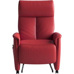 Sit & More TV-Sessel SIT & MORE, B:76cm H:110cm T:84cmfeuerrot, Sessel, "Cremona Comfort", wahlweise manuell oder elektrischer Funktion mit Akku