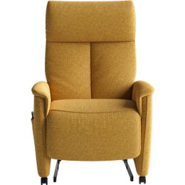Sit & More TV-Sessel SIT & MORE, B:87cm H:116cm T:89cmmustard, 100% Polyester, Sessel, "Cremona Comfort Plus", bis 200 Kg belastbar, mit Herz-Waage Funktion