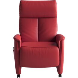 Sit & More TV-Sessel SIT & MORE, B:76cm H:112cm T:84cmfeuerrot, Sessel, "Cremona Comfort", wahlweise manuell oder elektrischer Funktion mit Akku