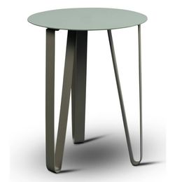 Pharao24.de Wohnzimmer Tisch Beistelltisch in runder Form aus Metall