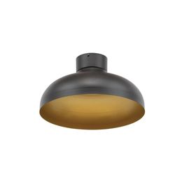 Pharao24.de Deckenlampe Deckenleuchte Vintage Stil Anthrazit Gold