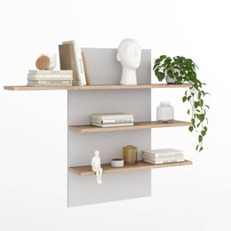 Pharao24.de H&auml;ngeregal Wohnzimmerregal in modernem Design mit R&uuml;ckwand