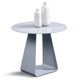Pharao24.de Anstelltisch Beistelltisch Sofa in Grau aus Metall