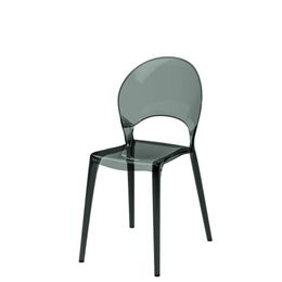 Pharao24.de Esstischstuhl Essstuhl in Grau Transparent (4er Set)