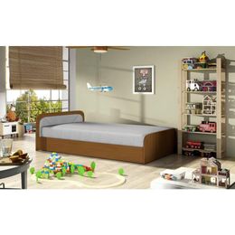 Pharao24.de Jugendbett Einzelbett Bett mit Kopfteil Holzbett