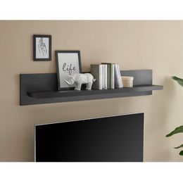 Pharao24.de Regal Wandboard in Schwarz matt 140 cm breit