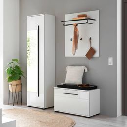 Pharao24.de Garderobenset Flurm&ouml;bel Set Hochglanz in modernem Design (dreiteilig)