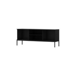 Pharao24.de TV Sideboard Fernsehschrank Geriffelte Front auf Auf Metallf&uuml;&szlig;en