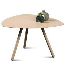Pharao24.de Couchtisch Designercouchtisch in Cremewei&szlig; - Wankelform