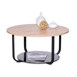 Pharao24.de Wohnzimmertisch Designercouchtisch in runder Form 80 cm breit