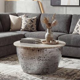 Pharao24.de Designtisch Wohnzimmertisch in modernem Design 34 cm hoch