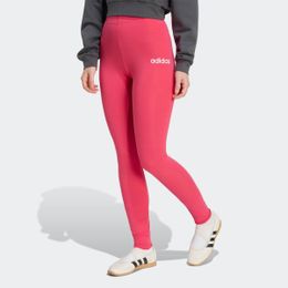 Damen Trainingstights "ESSENTIALS LINEAR COTTON", pink, Gr. XS, adidas Sportswear, Obermaterial: 90% Baumwolle, 10% Elasthan, Hosen