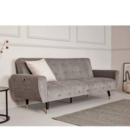 Pharao24.de Funktionssofa Dreisitzer Sofa mit Schlaffunktion und aufwendigen Steppungen