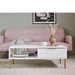 Pharao24.de Couchtisch Wohnzimmertisch in modernem Design mit einer Schublade