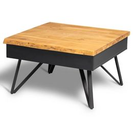Pharao24.de Wohnzimmertisch Couchtisch in quadratischer Form 75 cm breit