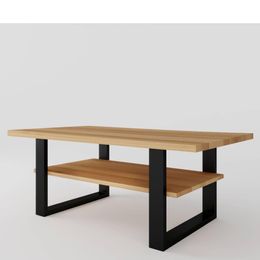 Pharao24.de Wohnzimmertisch Couchtisch mit B&uuml;gelgestell in modernem Design