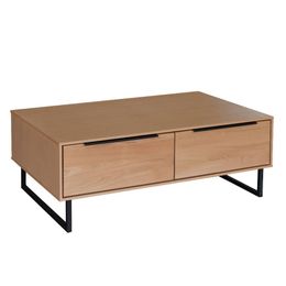 Pharao24.de Sofatisch Wohnzimmertisch mit B&uuml;gelgestell 110 cm breit