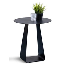 Pharao24.de Beistelltisch Wohnzimmer Tisch in Schwarz aus Metall
