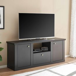 Pharao24.de TV Sideboard Fernsehschrank mit einer Schublade und einem offenen Ger&auml;tefach