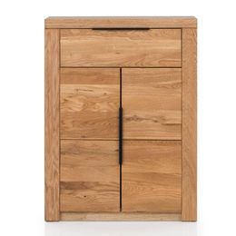 Pharao24.de Schuh Schrank Garderobenschuhschrank mit einer Schublade und Massivholz T&uuml;ren