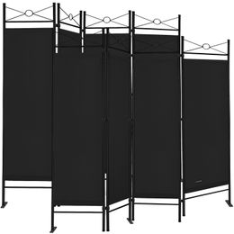 Casaria Paravent Lucca 2er-Set Schwarz 180x163cm