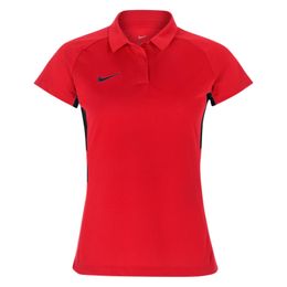 Nike - Poloshirt f&uuml;r Damen, Kontrasteinsatz, Raglan&auml;rmel (Uni Rot/Schwarz)