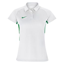 Nike - Poloshirt f&uuml;r Damen, Kontrasteinsatz, Raglan&auml;rmel (Wei&szlig;/Tannengr&uuml;n)