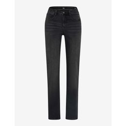Brax Damen Five-Pocket-Hose Style CAROLA USED BLACK BLACK, denim dunkelgrau, Gr. 42