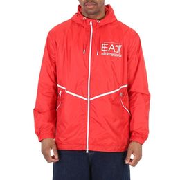 Emporio Armani - Bomberjacke f&uuml;r Herren, Logo (Rot/Wei&szlig;)