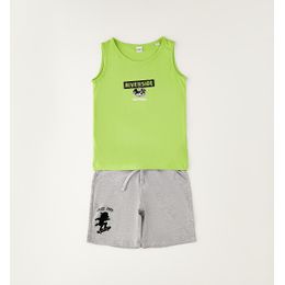 IDO M&auml;dchen Shorts "BABY BOY SUMMER SET"gr&uuml;n, Gr. 104, 100% Baumwolle - 93% Baumwolle, 7% Viskose, Hosen