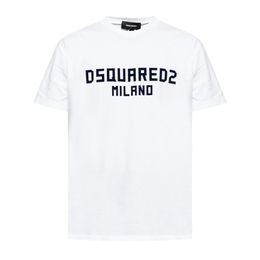 Dsquared2 - "Milano" T-Shirt f&uuml;r Herren, Baumwolle (Wei&szlig;/Schwarz)