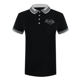 Love Moschino - Poloshirt f&uuml;r Herren, Logo, Baumwolle (Schwarz)