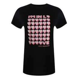 Love Moschino - "I&acute;m So In Love" T-Shirt f&uuml;r Damen, Alltag (Schwarz)