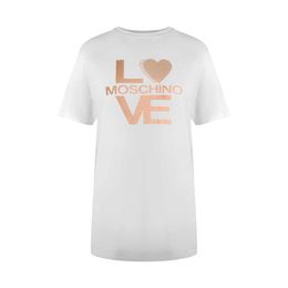 Love Moschino - T-Shirt f&uuml;r Damen, Logo (Wei&szlig;)