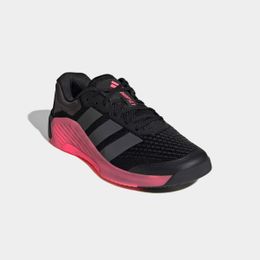 Herren Trainingsschuh "DROPSET 4", adidas Performance, Gr. 46core schwarz, grau six, solar turbo, Synthetik, Textil, Schuhe, f&uuml;r besseren Halt beim